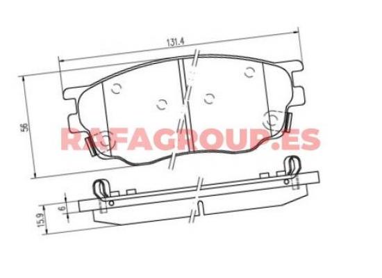 RG6834 - Pastillas de freno - RAFA GROUP